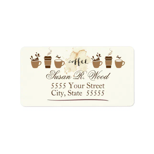 Certified Coffee Lover Return Address Labels | Zazzle