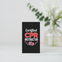 Certified CPR Instructor Funny Medical Worker Business Card | Zazzle