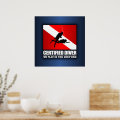 Certified Diver (Deep End) Poster | Zazzle