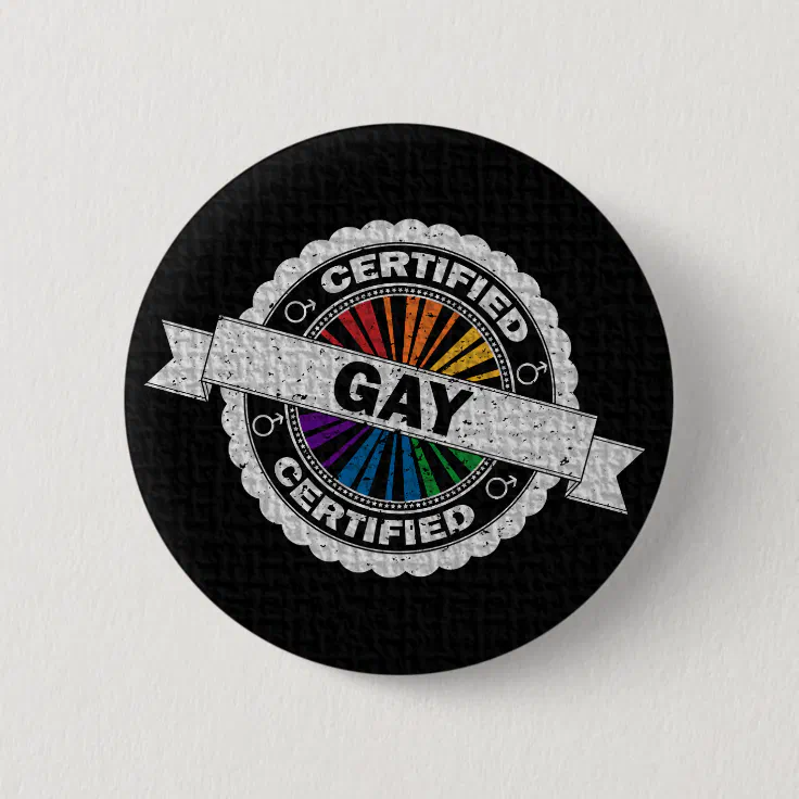 Certified Gay Pride Seal Of Approval Button Zazzle