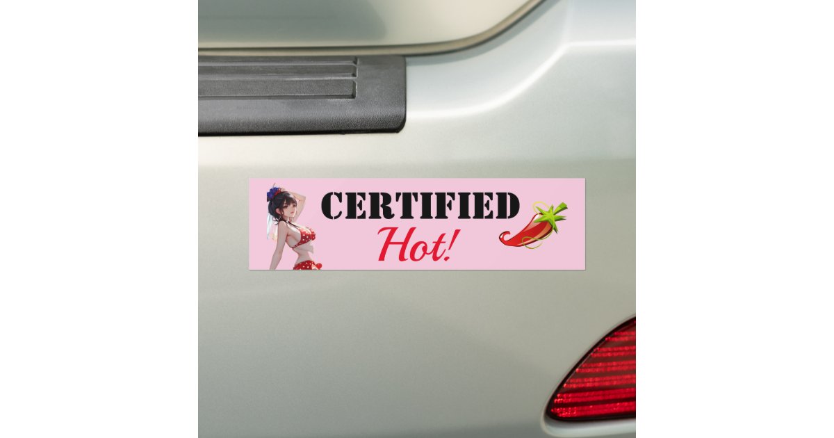 Certified Hot Bikini Pinup Model Thunder_Cove Bumper Sticker | Zazzle