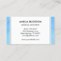 Certified Medical Assistant CMA Blue Unique Modern Business Card | Zazzle
