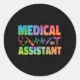Certified Medical Assistant Watercolor Cma Classic Round Sticker | Zazzle