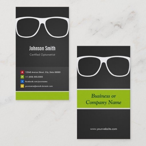 Certified Optometrist Optical Creative Innovative Business Card | Zazzle