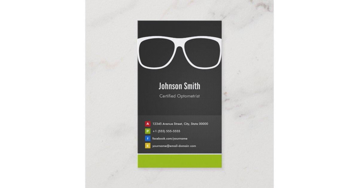 Certified Optometrist Optical Creative Innovative Business Card | Zazzle
