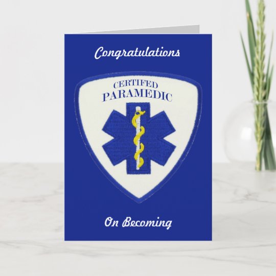 Certified Paramedic Custom Greeting card | Zazzle.com