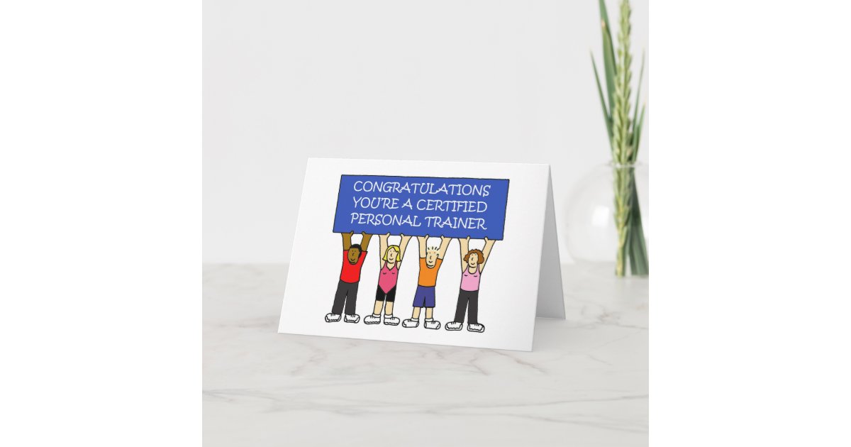 Certified Personal Trainer Congratulations Card | Zazzle.com