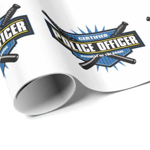 Certified Police Officer Wrapping Paper | Zazzle