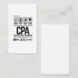 certified public accountant-CPA Business Card | Zazzle