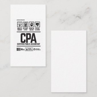certified public accountant-CPA Business Card | Zazzle
