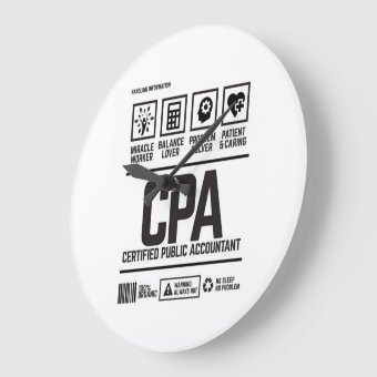 certified public accountant-CPA Large Clock | Zazzle