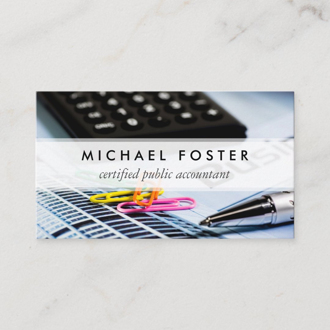 Certified Public Accountant Simple Minimal Elegant Business Card | Zazzle
