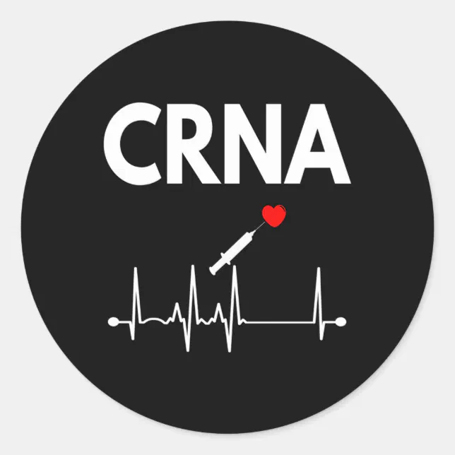 Certified Registered Nurse Anesthetist Crna Classic Round Sticker | Zazzle