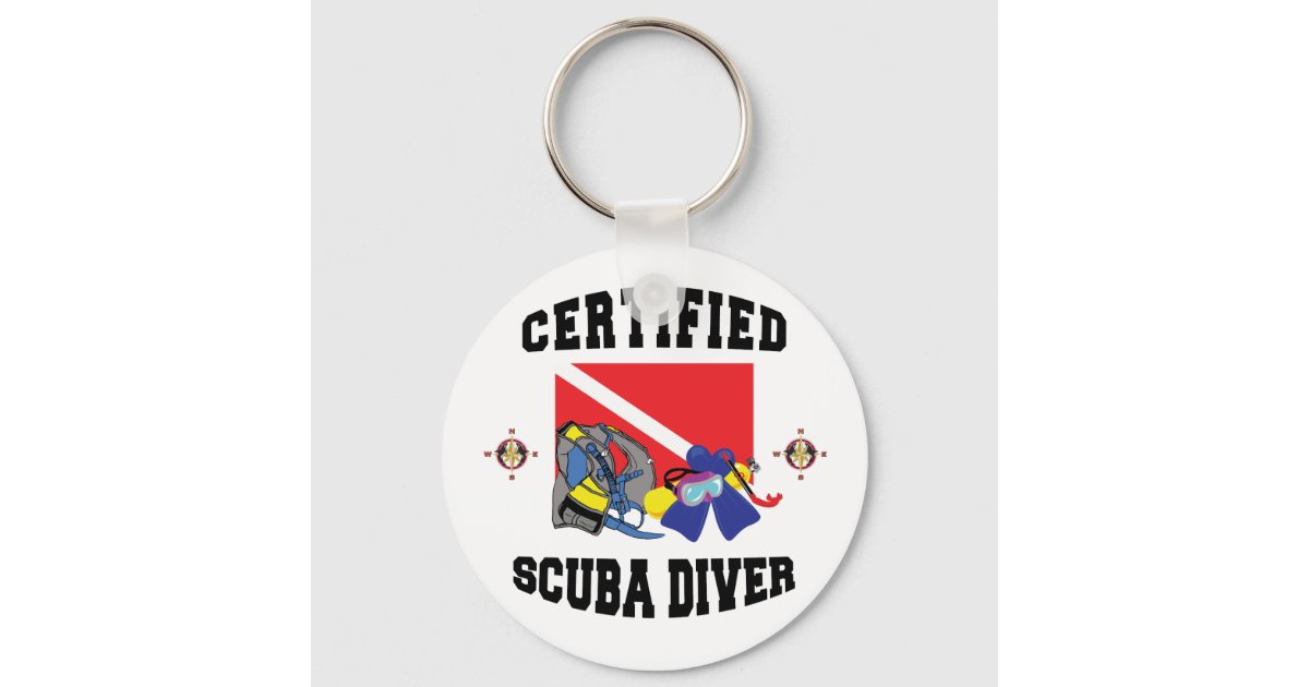 Certified SCUBA Diver Keychain | Zazzle