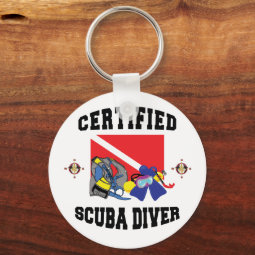 Certified SCUBA Diver Keychain | Zazzle