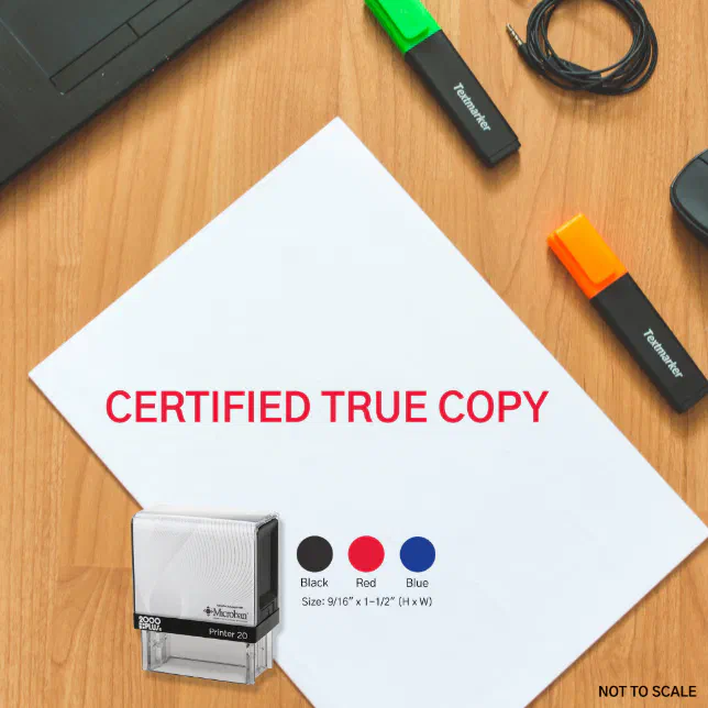 Certified True Copy Office Self Inking Stamp | Zazzle