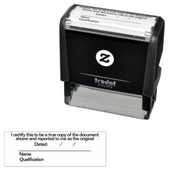 Certifying documents self-inking stamp | Zazzle