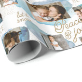 Cerulean Holiday 10 Photo Collage Wrapping Paper | Zazzle