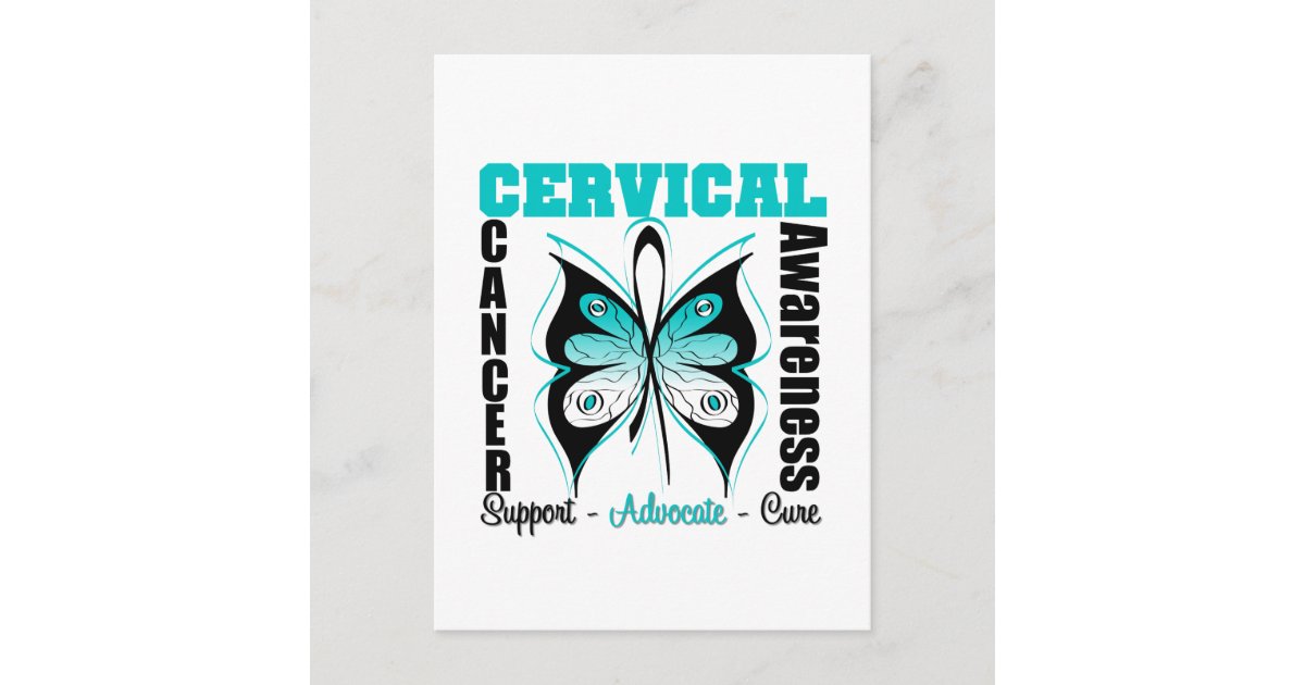 Cervical Cancer Awareness Butterfly Postcard | Zazzle