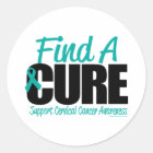 Cervical Cancer BUTTERFLY 3 Classic Round Sticker | Zazzle.com