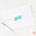 Cervical Cancer Survivor Flower Ribbon Classic Round Sticker | Zazzle