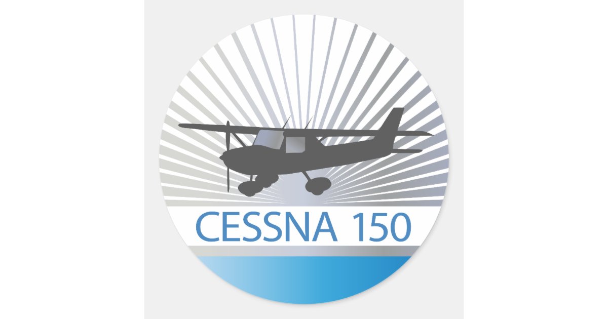 Cessna 150 Airplane Classic Round Sticker | Zazzle
