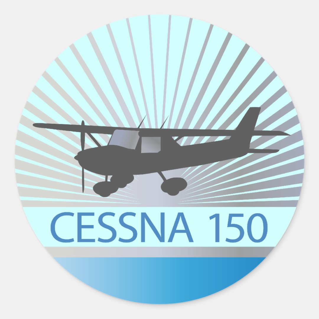 Cessna 150 Airplane Classic Round Sticker | Zazzle