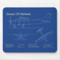 Cessna 172 Skyhawk - Airplane Blueprint Plans AD Mouse Pad | Zazzle