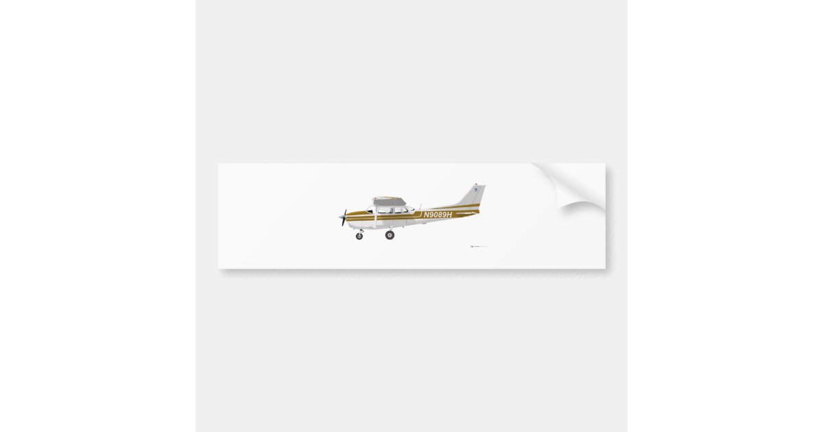 Cessna 172 Skyhawk Brown Bumper Sticker | Zazzle