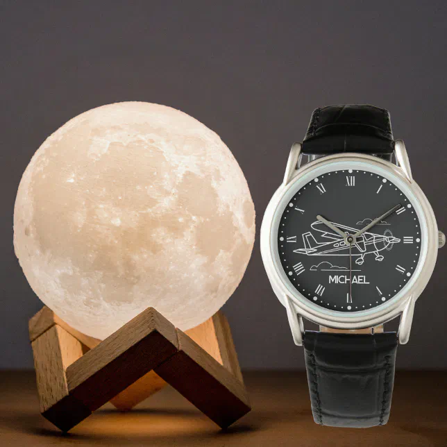 Cessna airplane & clouds,Cool Aviation Custom gift Watch | Zazzle