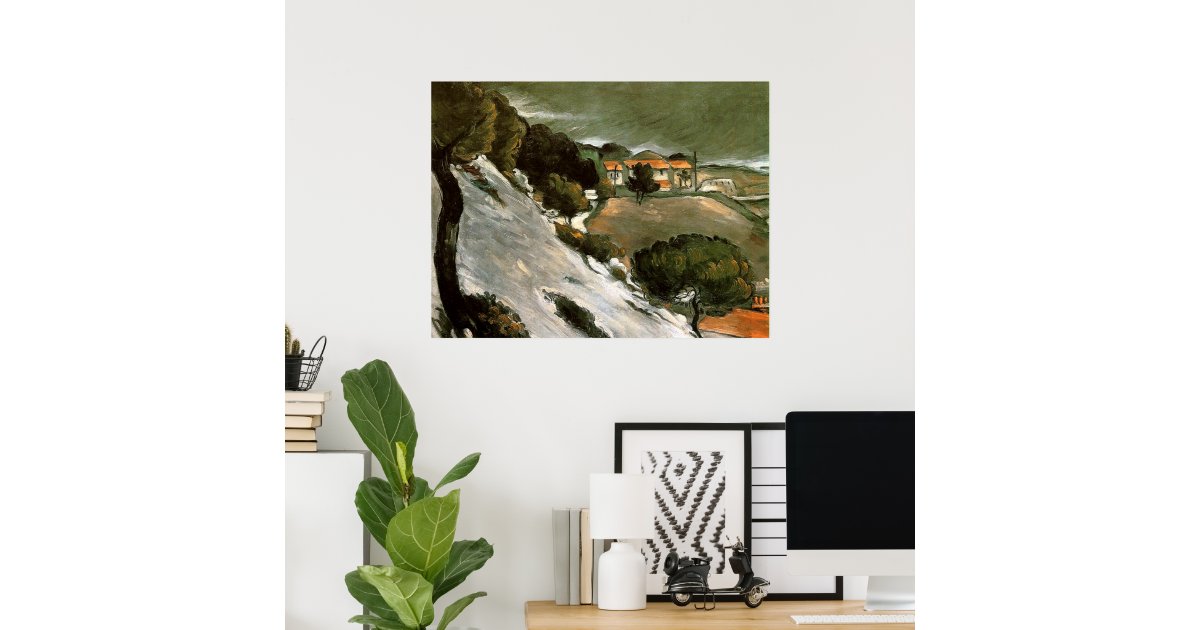 Cezanne - L'Estaque Melting Snow Poster | Zazzle