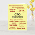 CFO Birthday | Cruel Joke Nicknames and Titles Card | Zazzle