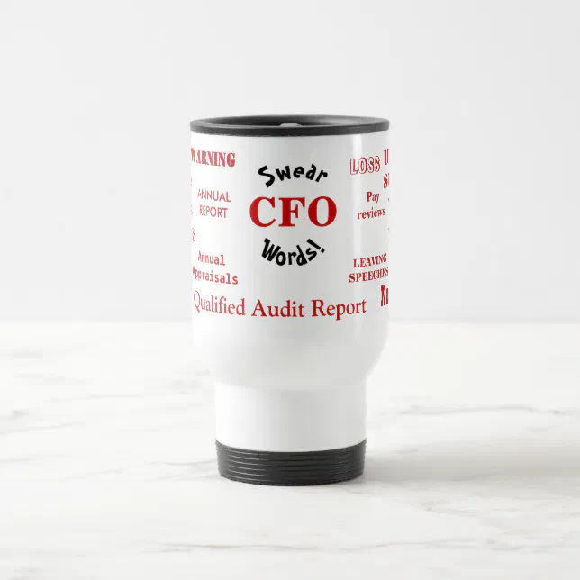 CFO Swear Words! - Funny CFO Travel Mug | Zazzle