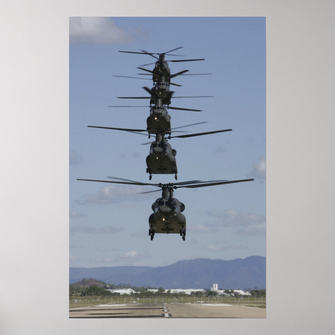 CH-47 CHINOOK HELICOPTER POSTER | Zazzle