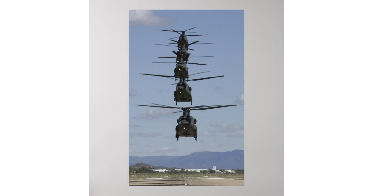 CH-47 CHINOOK HELICOPTER POSTER | Zazzle