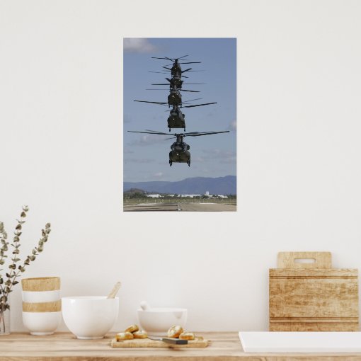 CH-47 CHINOOK HELICOPTER POSTER | Zazzle