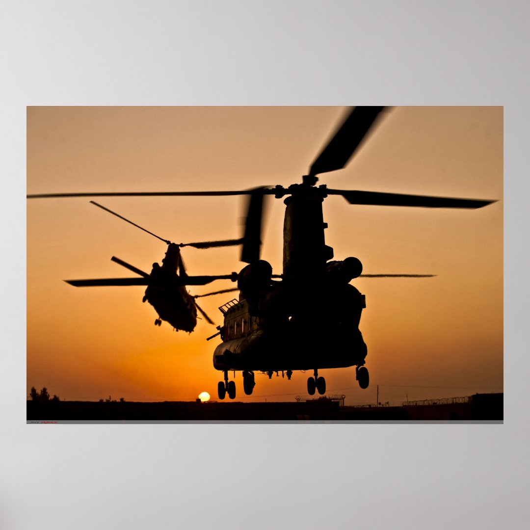 CH-47 CHINOOK HELICOPTER POSTER | Zazzle