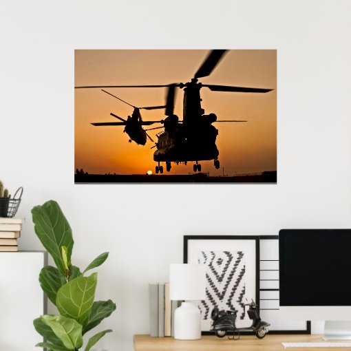 CH-47 CHINOOK HELICOPTER POSTER | Zazzle