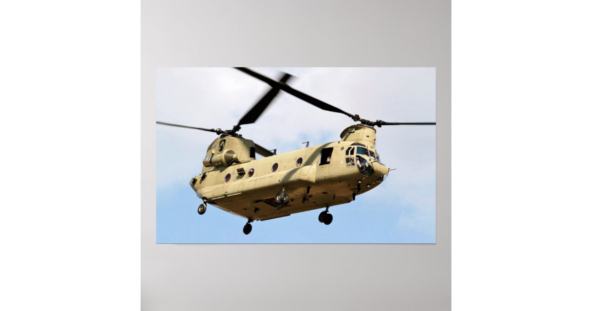 CH-47 Chinook helicopter Poster | Zazzle