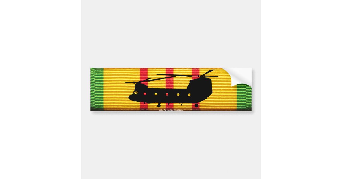CH-47 Chinook on VSM Ribbon Bumper Sticker | Zazzle