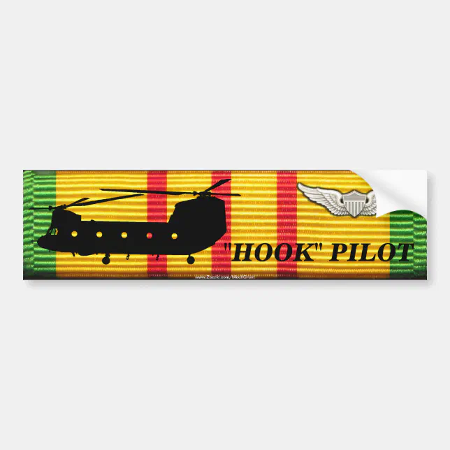 CH-47 "Hook" Pilot - VSM Ribbon Bumper Sticker | Zazzle
