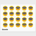 Chabad-Lubavitch Flag Mashiach Classic Round Sticker | Zazzle