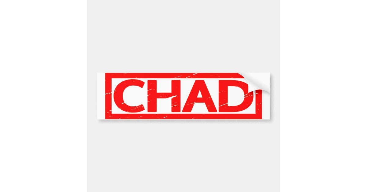 Chad Stamp Bumper Sticker | Zazzle