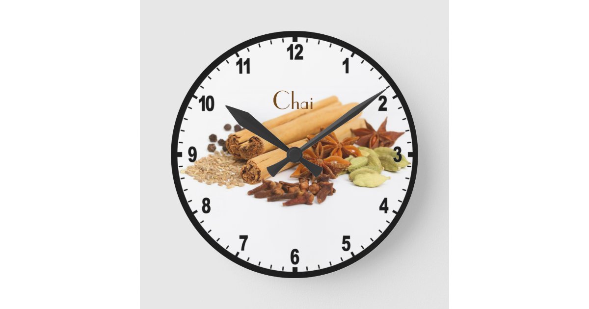 Chai Spice Wall Clock | Zazzle
