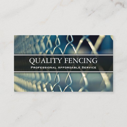 Chain Link Fencing / Fence Photo Business Card | Zazzle.com