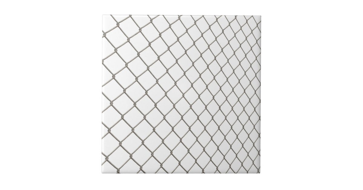 Chain Linked Fence Ceramic Tile | Zazzle