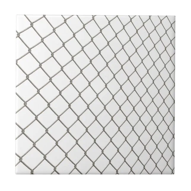 Chain Linked Fence Ceramic Tile | Zazzle