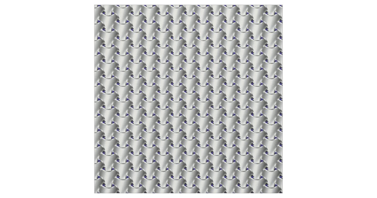 Chain Mail on Blue Fabric | Zazzle