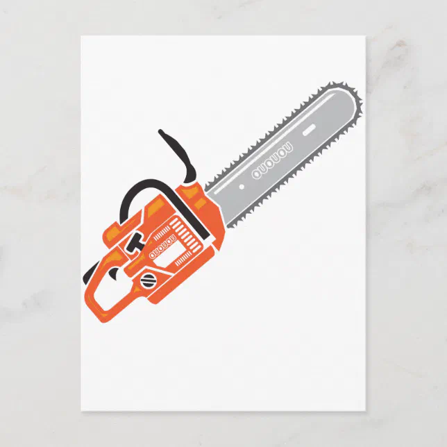 ChainSaw.pdf Postcard | Zazzle