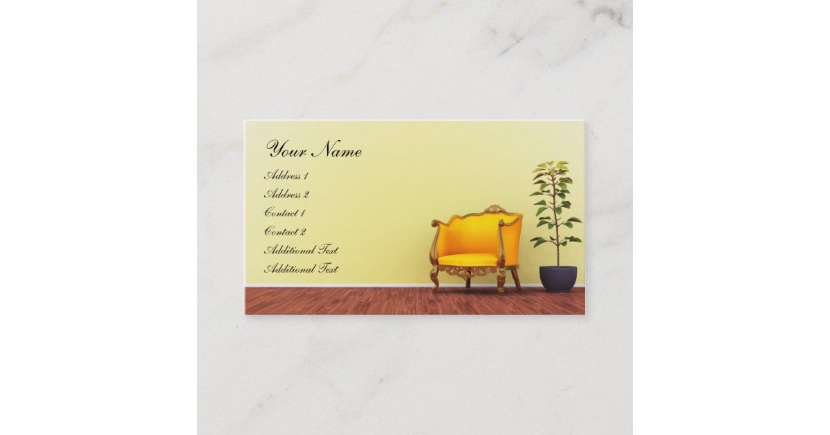 Chair Business Card | Zazzle
